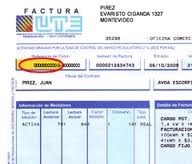factura UTE - Sociedad Uruguaya