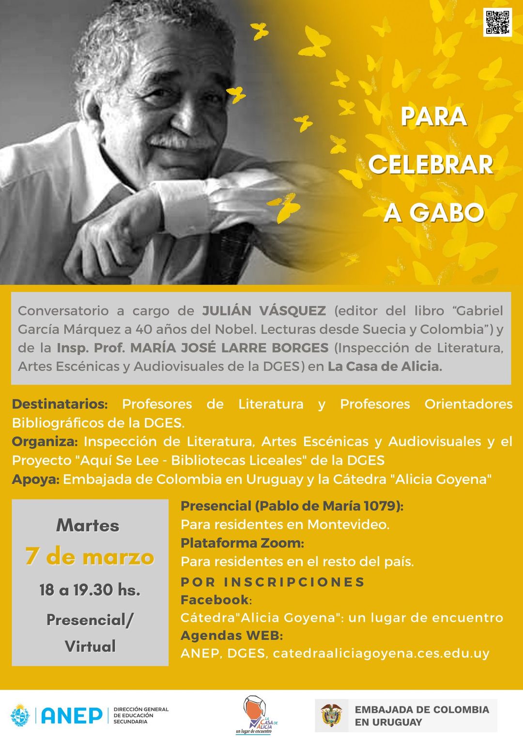 Conversatorio “Para celebrar a Gabo” - Sociedad Uruguaya