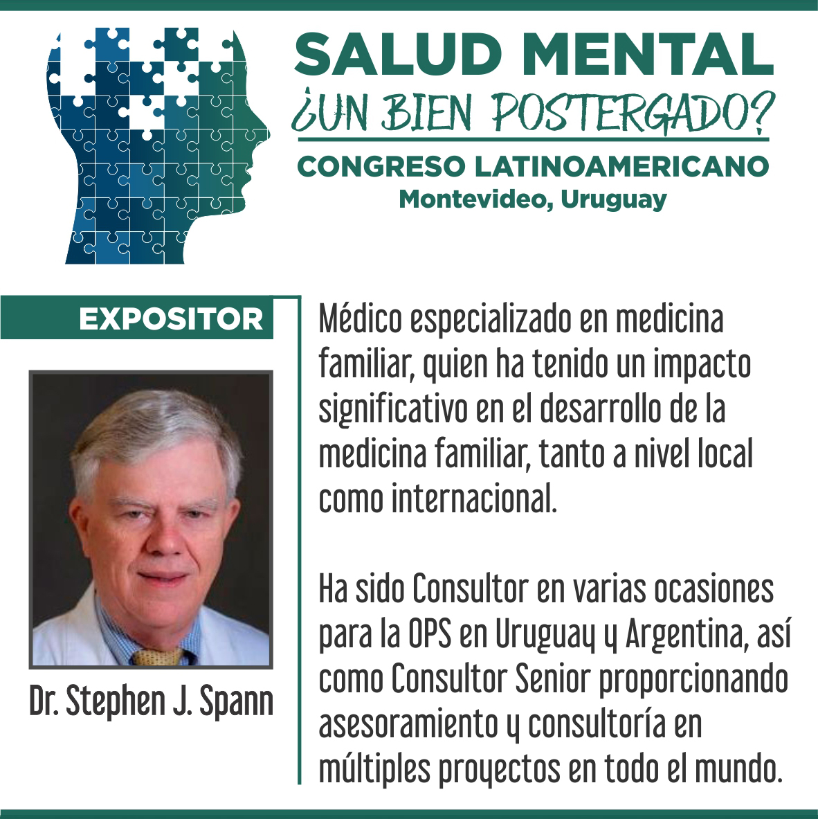 Congreso Latinoamericano SALUD MENTAL ¿Un bien postergado? - Sociedad Uruguaya