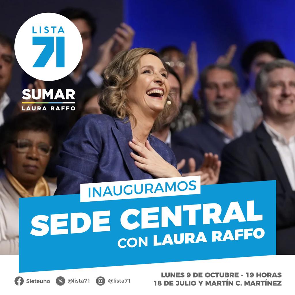 SUMAR inaugura la sede central en Montevideo con Laura Raffo - Sociedad ...