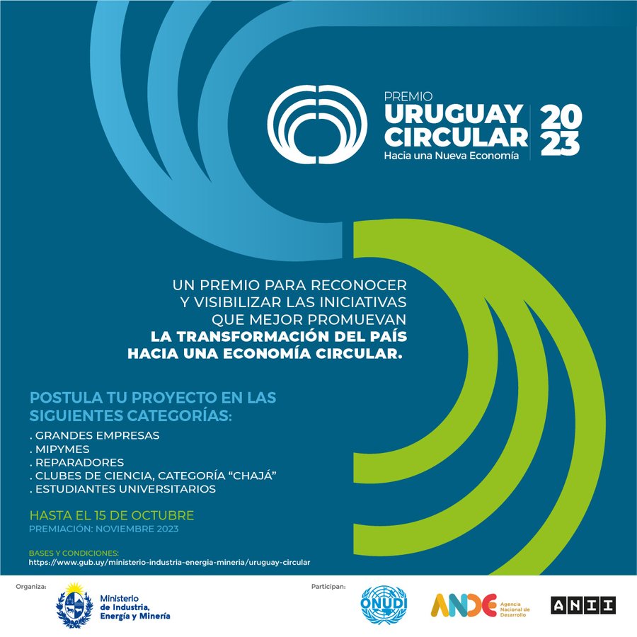 Últimos días para inscripción por Premio Uruguay Circular - Sociedad ...