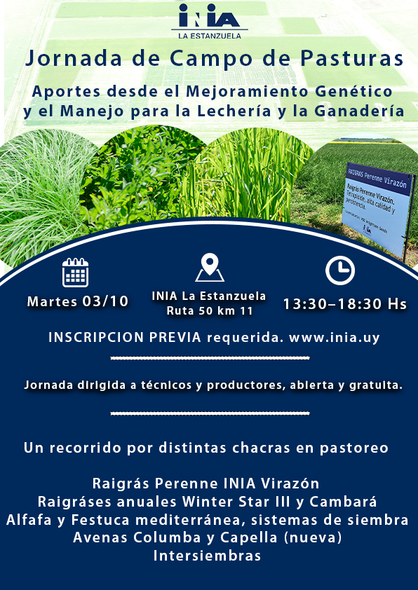 INIA: Jornada de Campo de Pasturas - Sociedad Uruguaya