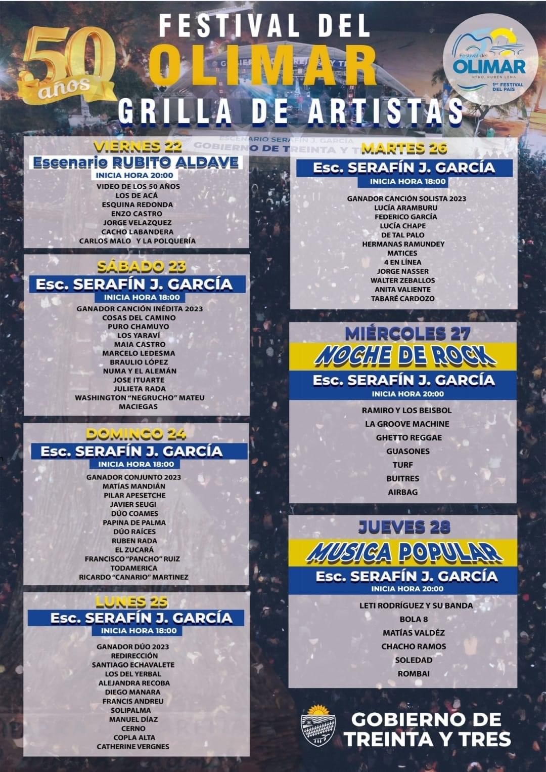 Festival del Olimar: Comunicado sobre ausencia y grilla seleccionada ...
